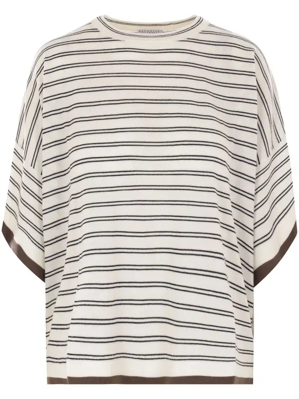 Brunello Cucinelli Striped Sweater - Neutrals
