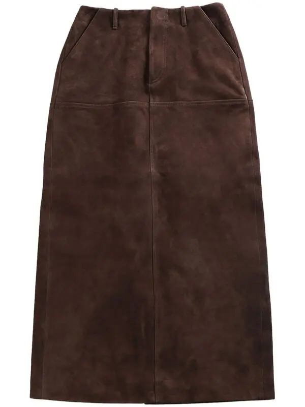 ATELIER Suede Midi Skirt