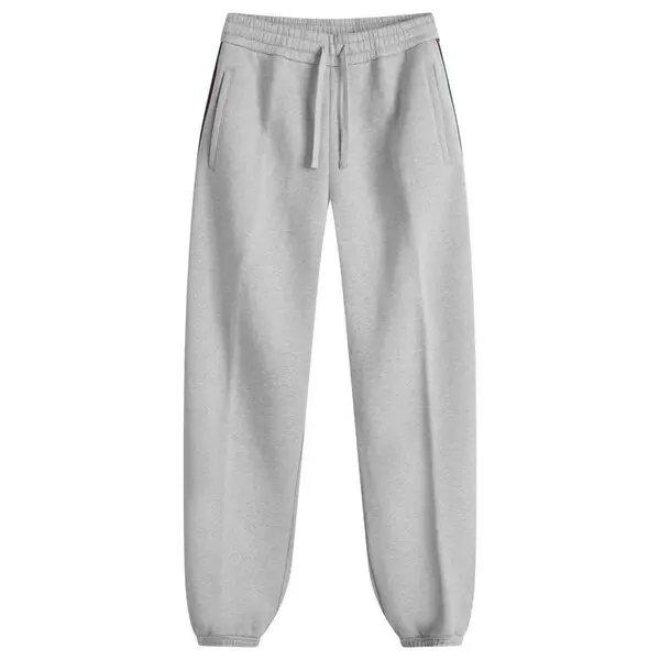 Gucci Tape Brushed Cotton Sweat Pants - Grey Melange