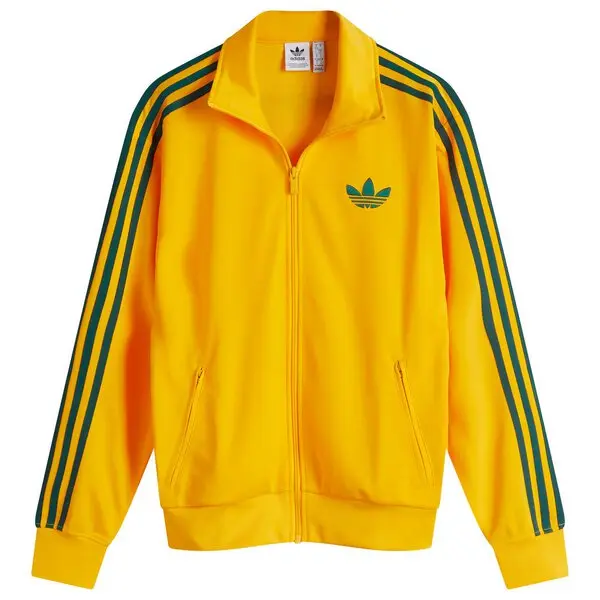 Adidas Firebird Loose Track Top - Crew Yellow/collegiate Green