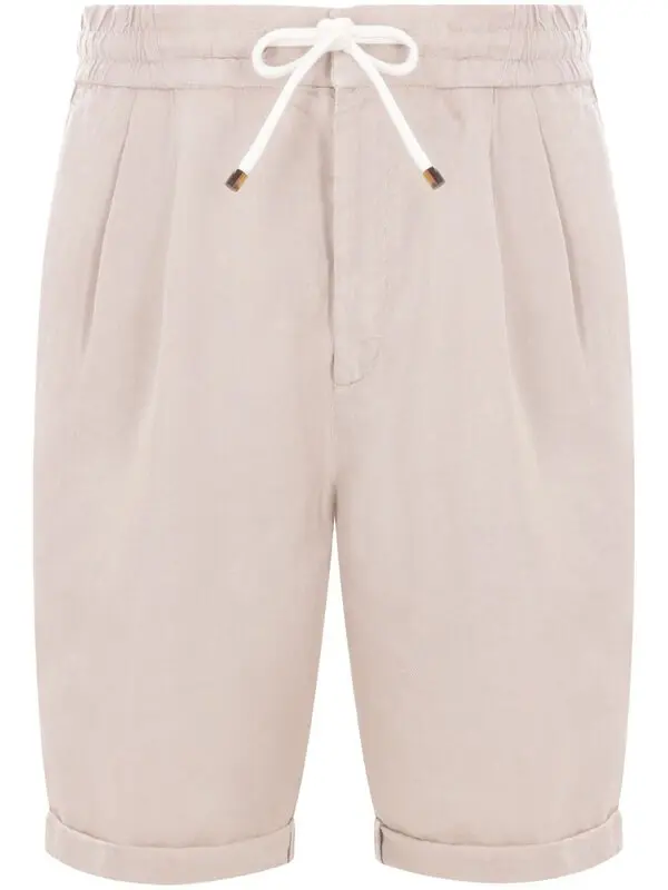 Brunello Cucinelli Linen Track Shorts - Neutrals