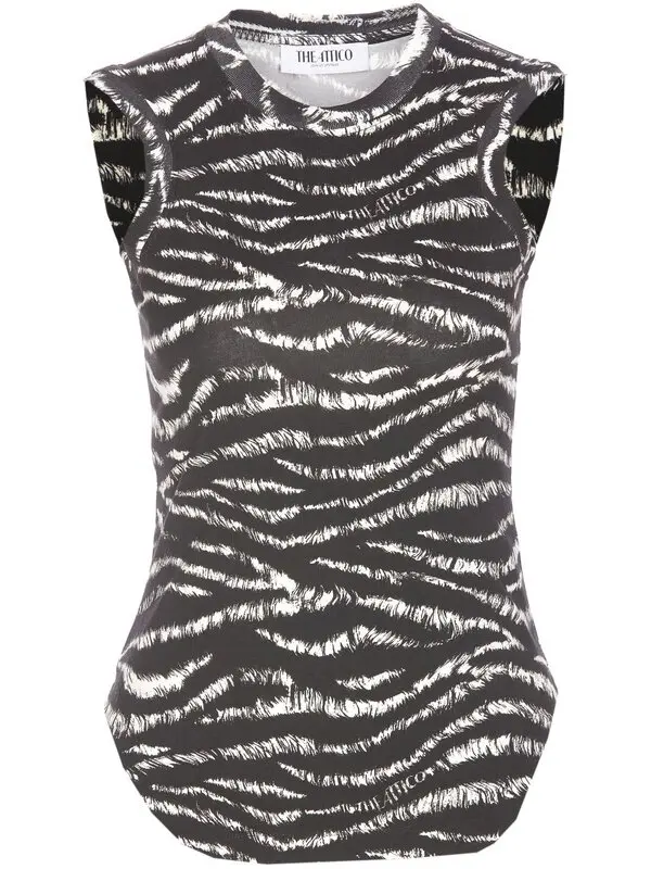 Attico Zebra-print Top