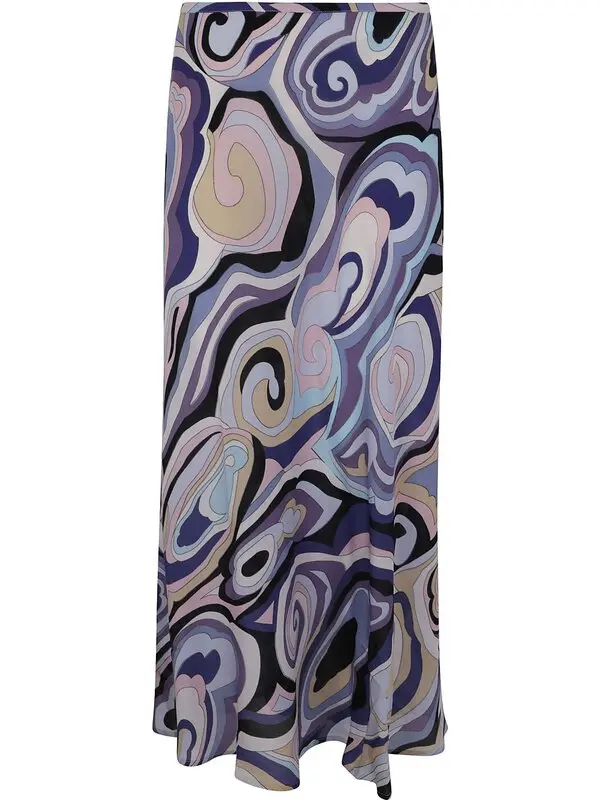 Rixo Abstract-pattern Printed Skirt - Blue