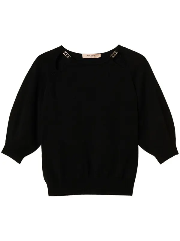 TWINSET Cut-out Sweater - Black