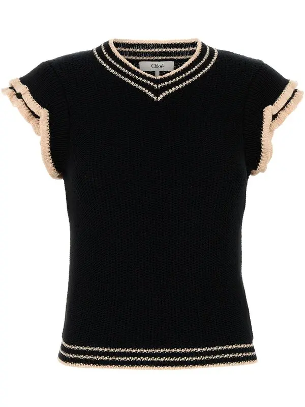 Chloé Striped-border Vest