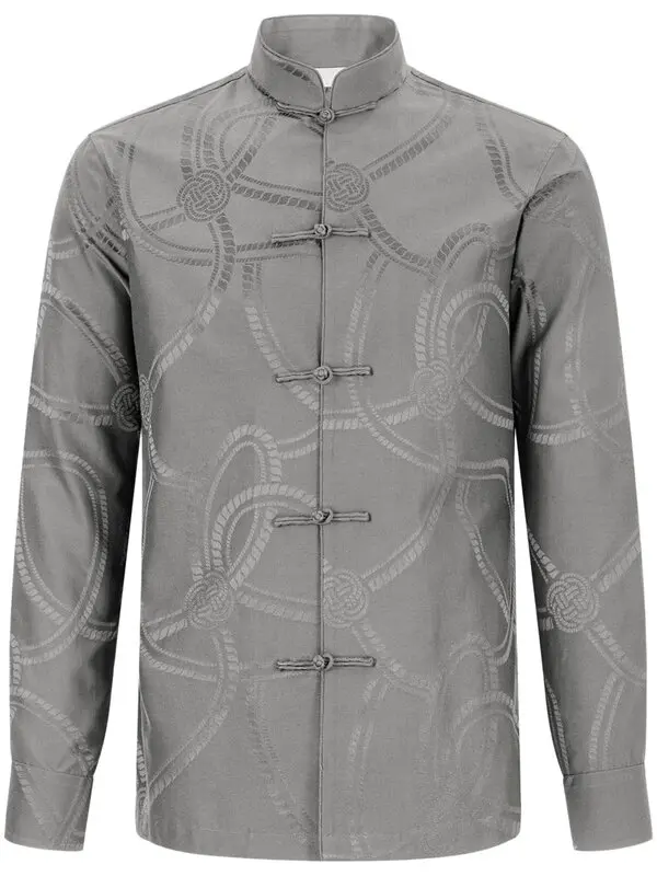 Shanghai Tang Patterned-jacquard Shirt