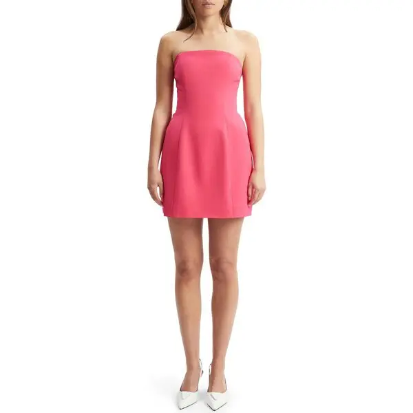 Bardot Karoline Strapless Minidress - Hot Pink