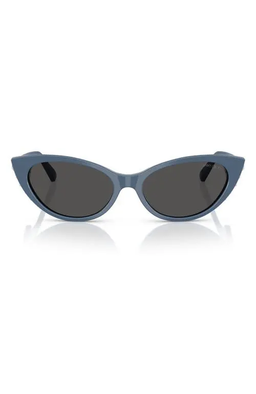 JIMMY CHOO 55mm Cat Eye Sunglasses - Blue