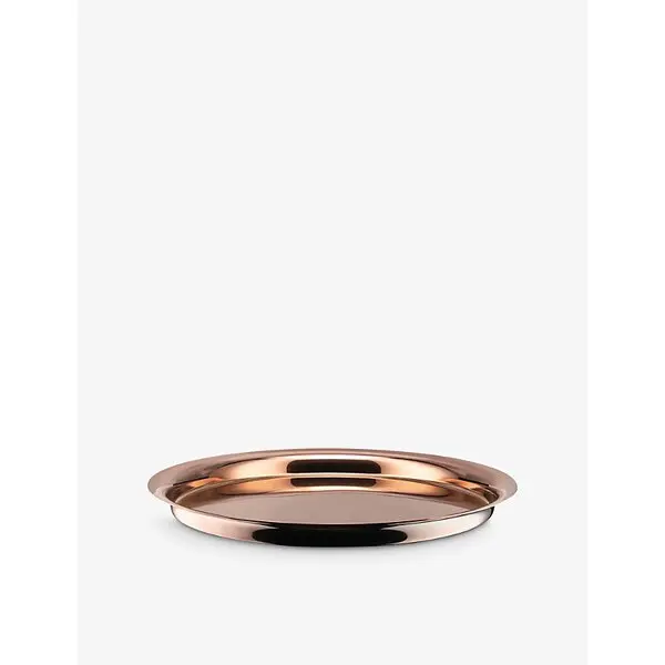 ALESSI Kuru Kuru Copper Stainless-steel Tray 40cm - Red