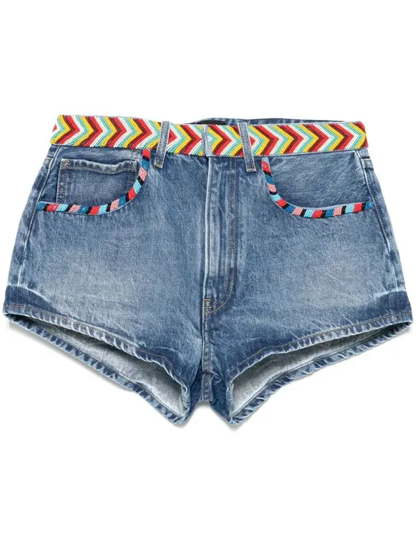 Alanui Savannah Denim Shorts