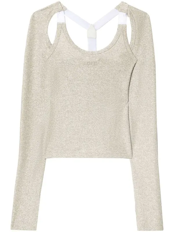 Off-White Ribbed Top