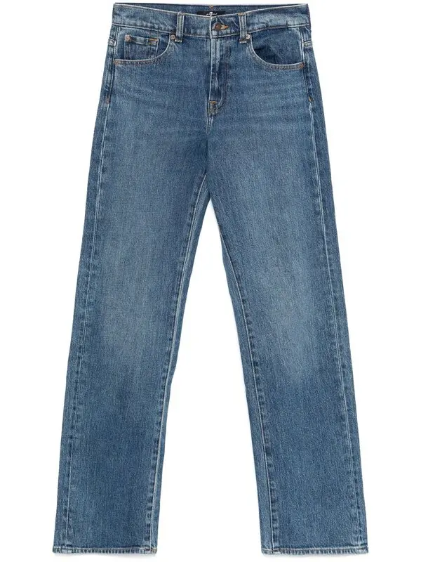 7 For All Mankind Tess Straight Leg Jeans - Blue