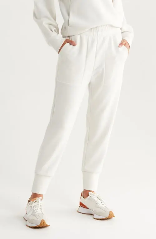 Zella Ultrasoft High Waist Knit Joggers - Beige Ivory Heather