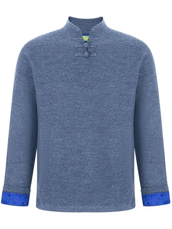 Shanghai Tang Silk-lined Jumper - Blue