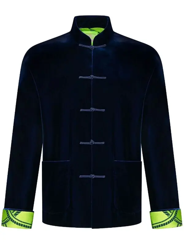 Shanghai Tang Velvet Jacket - Blue