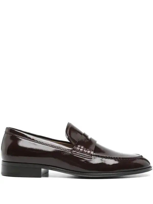 Gianvito Rossi Leather Loafers In Brown 39% Off Editorialist