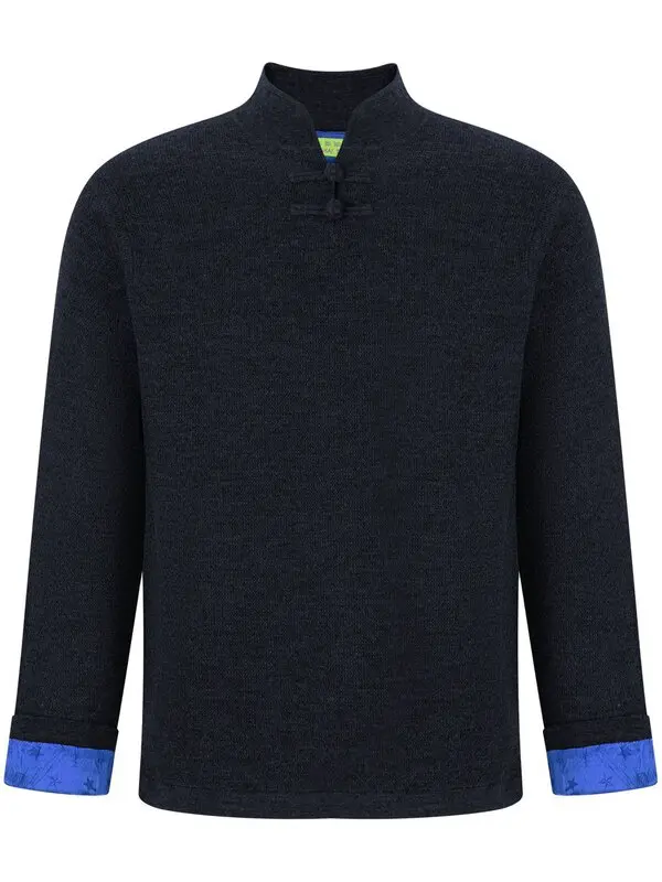Shanghai Tang Silk-lined Jumper - Blue