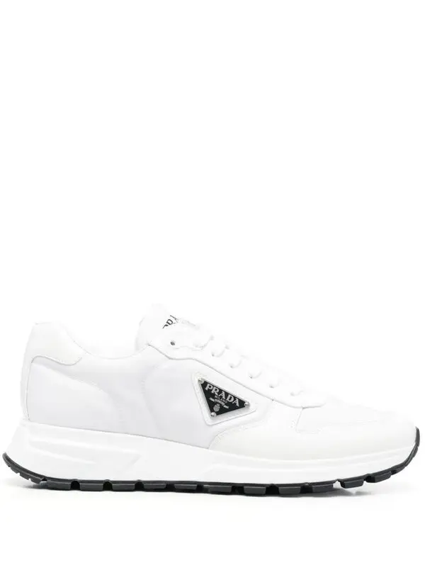 Prada Side Logo-plaque Low-top Sneakers - Multicolor