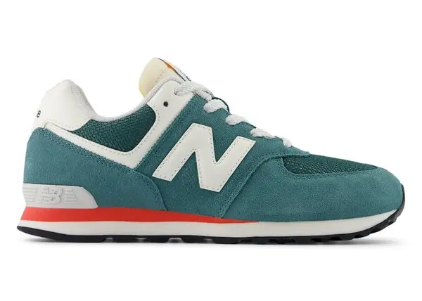 NEW BALANCE 574in Sneakers - New Spruce/blast Red