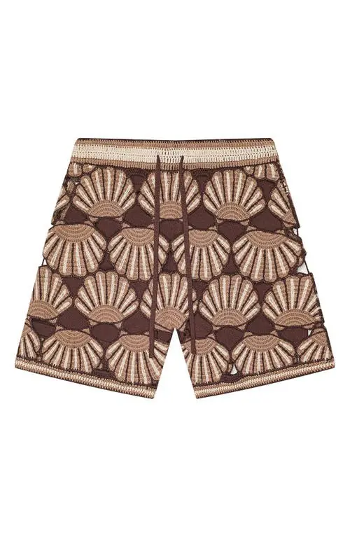 MAVRANS Seashell Crochet Shorts