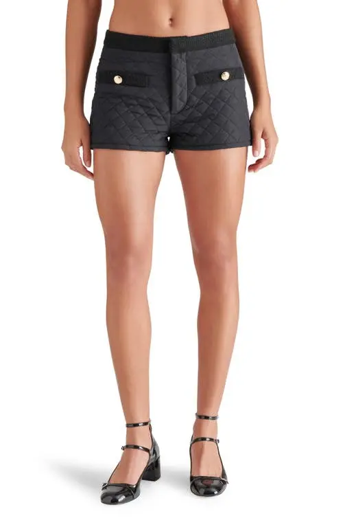 Steve Madden Cordelia Quilted Shorts - Black