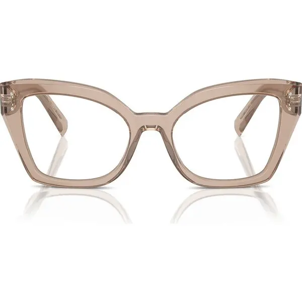 Dolce & Gabbana 53mm Butterfly Reading Glasses - Camel