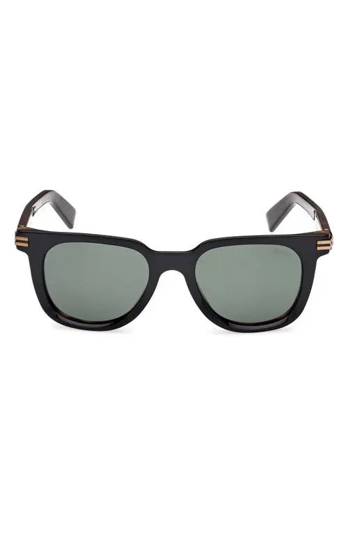 Zegna 50mm Polarized Geometric Sunglasses