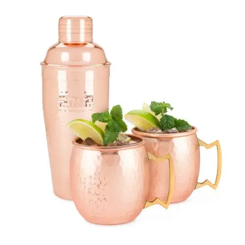 TWINE Hammered Mule Mug And Cocktial Shaker