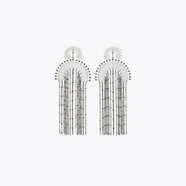 Tory Burch Beaded Fringe Earrings