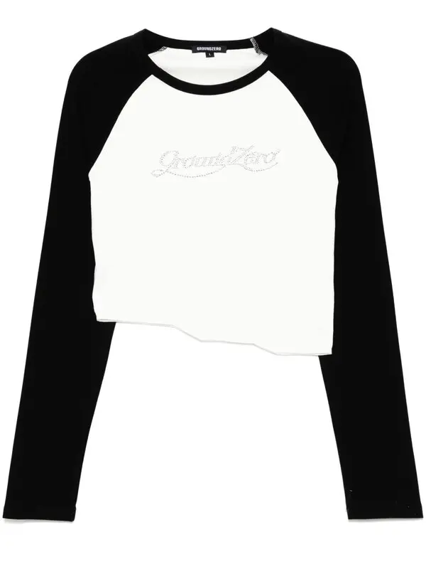 GROUND ZERO Crystal-embellished T-shirt