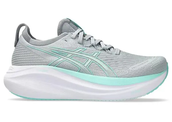 Asics Gel-nimbus 27 Athletic Sneakers - Piedmont Grey/illuminate Mint