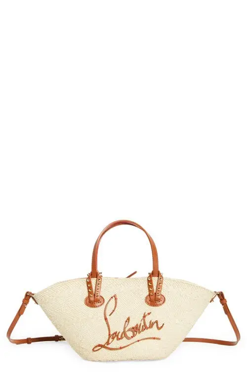 CHRISTIAN LOUBOUTIN Mini Cabata Raffia Basket Tote