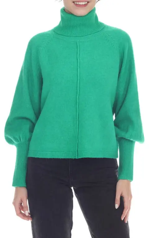 RAIN AND ROSE Turtleneck Sweater - Green