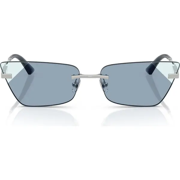 JIMMY CHOO 60mm Cat Eye Sunglasses - Silver