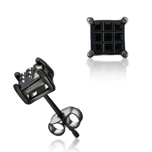 DONATELLO GIAN Sterling Silver Rhodium Plated Stud Earrings