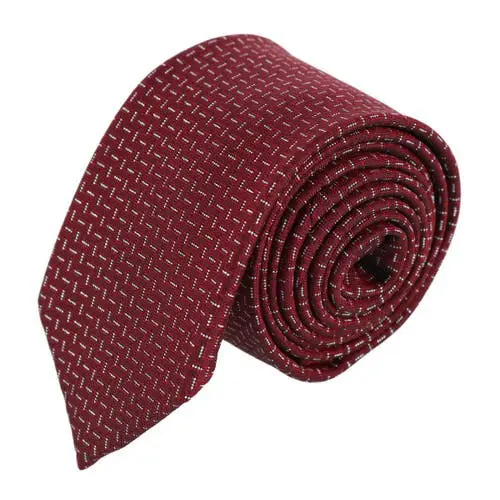 Trafalgar Baldwin Metallic Dash Necktie - Red