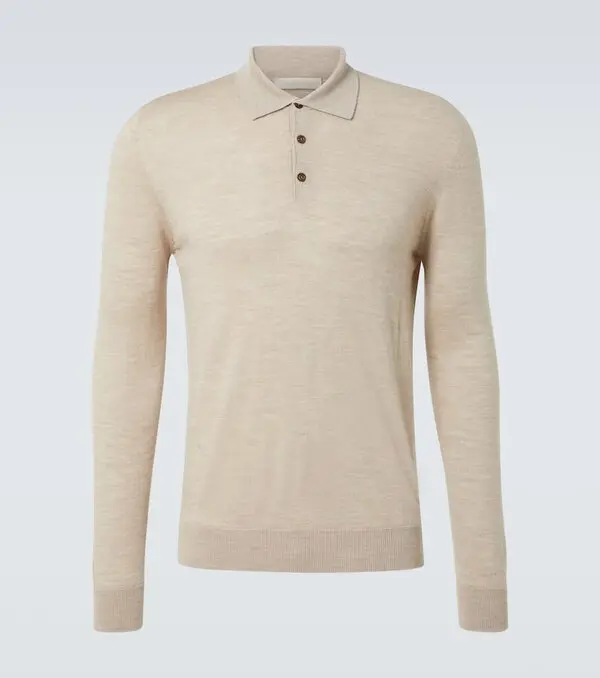 SAMAN AMEL Allen Wool Polo Sweater