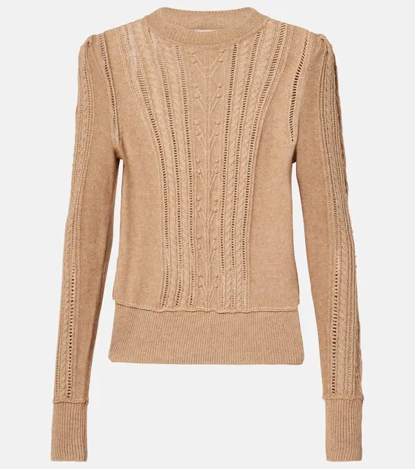 MARANT ETOILE Kalyn Cotton And Wool Sweater - Beige