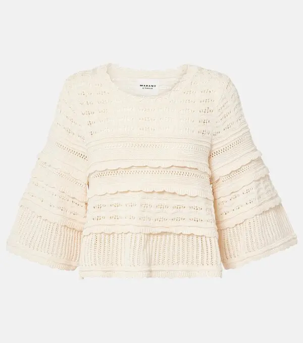 MARANT ETOILE Azelia Cotton Sweater - White