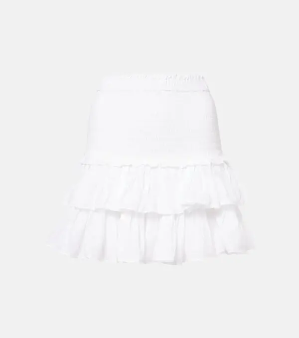 MARANT ETOILE Naomi Cotton-blend Miniskirt - White