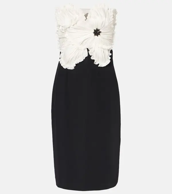 Costarellos Callula Floral-appliqué Embellished Minidress