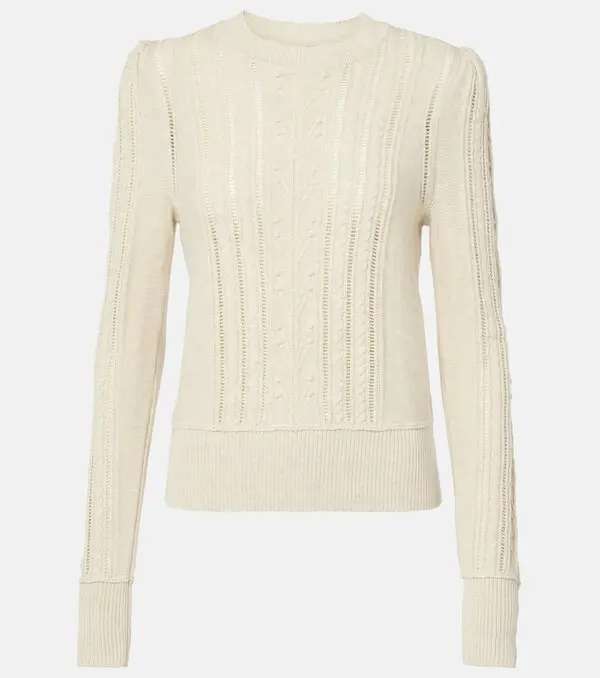 MARANT ETOILE Kalyn Cotton And Wool Sweater - Grey