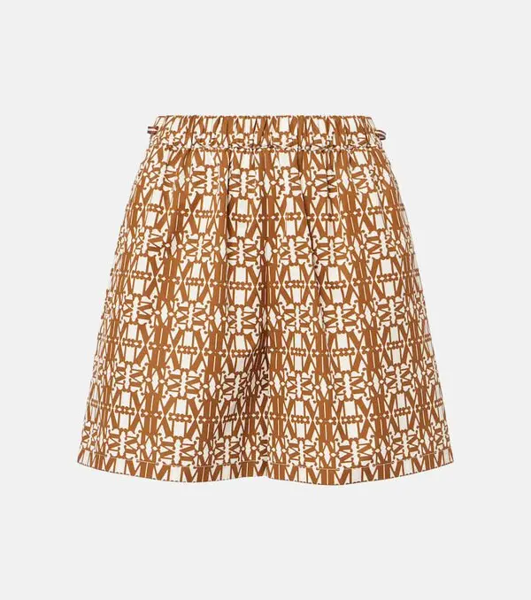 Max Mara Taiga High-rise Cotton Shorts - Brown
