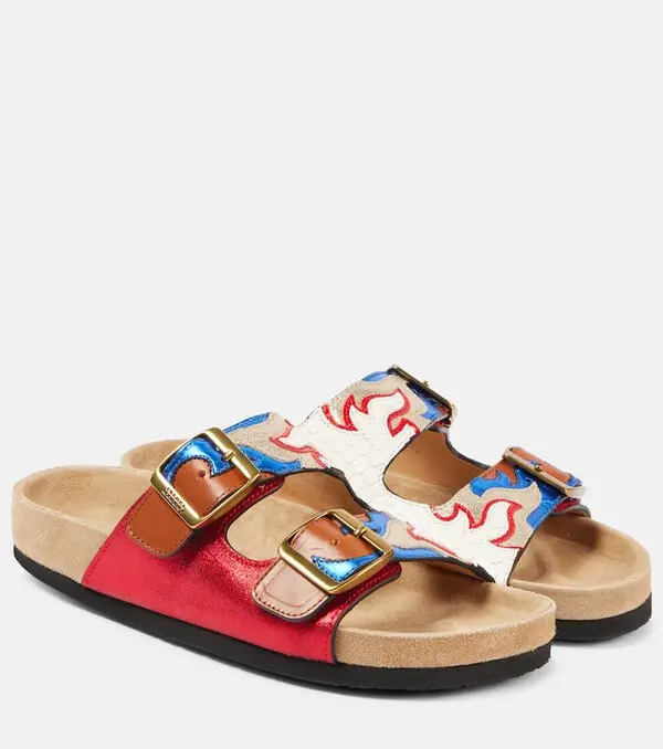 Isabel Marant Lelik Leather Sandals - Multicoloured
