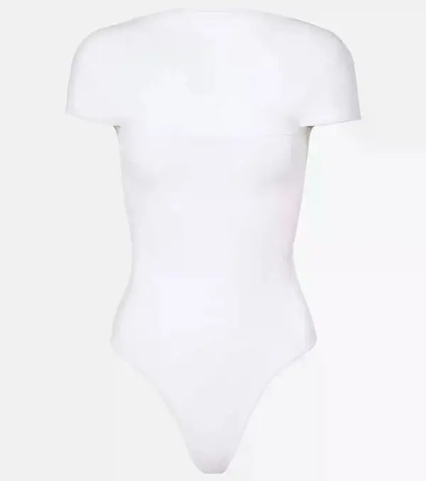 Khaite Basile Jersey Bodysuit - White