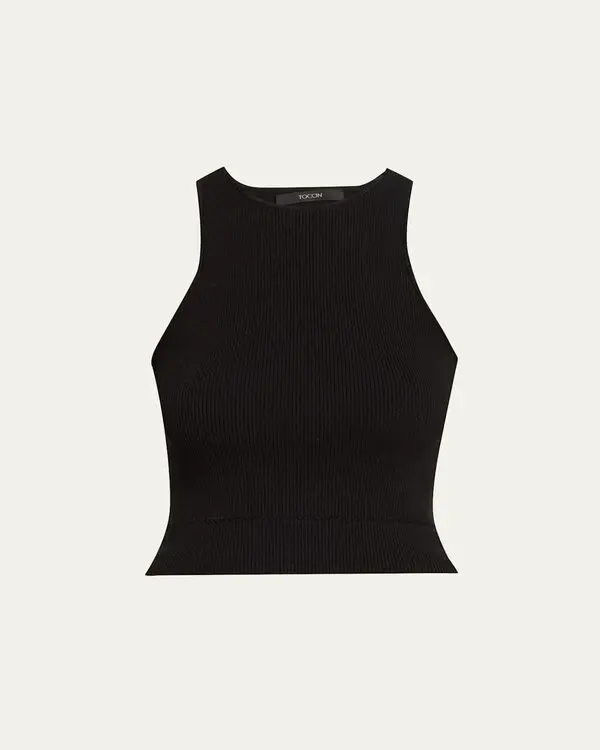 TOCCIN Avery Racerback Tank Top - Jet