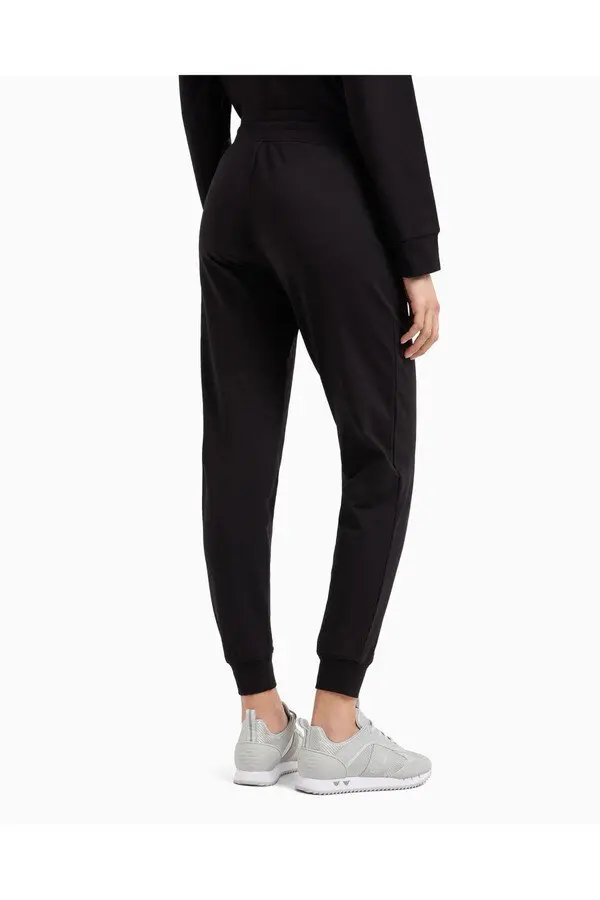 Emporio Armani Core Lady Stretch-cotton Joggers - Black