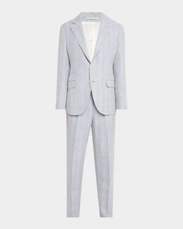 Brunello Cucinelli Cavallo Chevron Suit