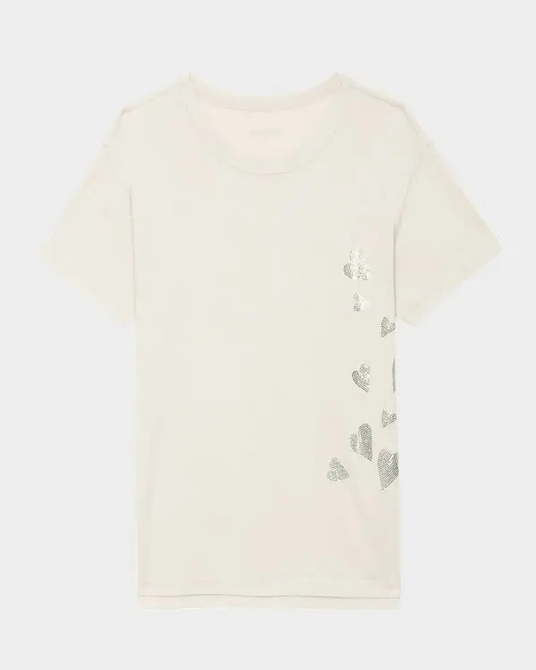 Zadig&Voltaire Marta Embellished T-shirt - Light Grey