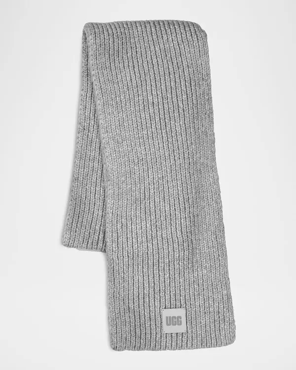 UGG Chunky Rib Scarf - Light Grey